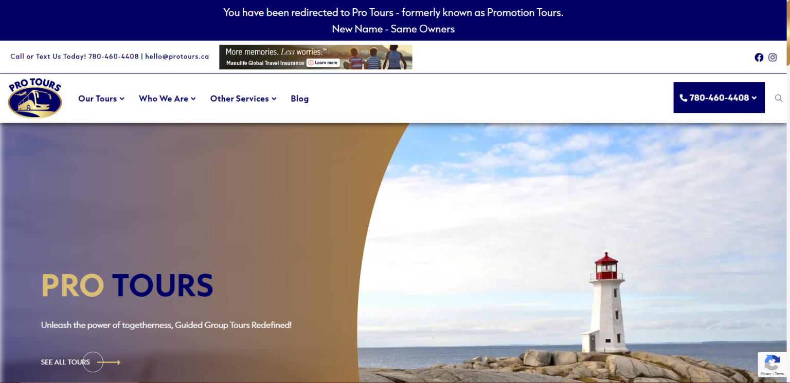 Pro Tours - Frontline Web Consulting